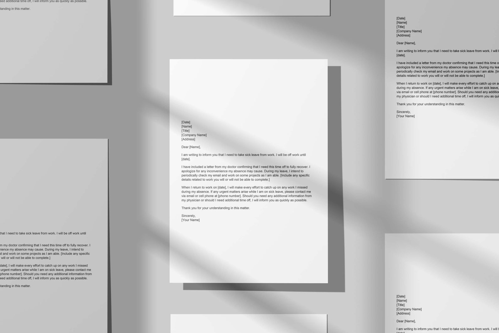 Leave Letter for Work,leaving Notice Letter,sick Leave Letter,sick ...