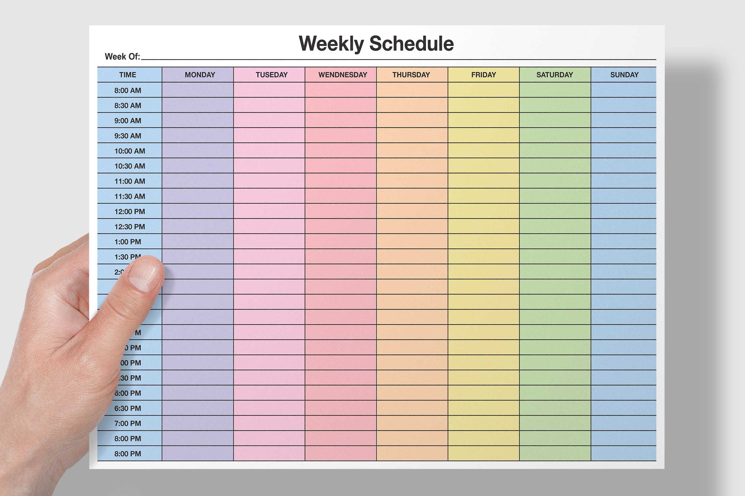Weekly Timetable Planner,hourly Weekly Schedule Template,weekly Hourly ...