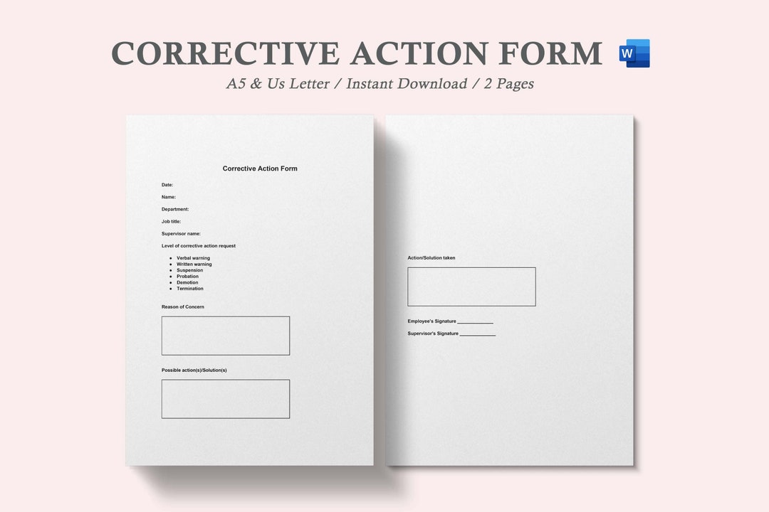 Corrective Action Plan Template,corrective Action Request Template ...
