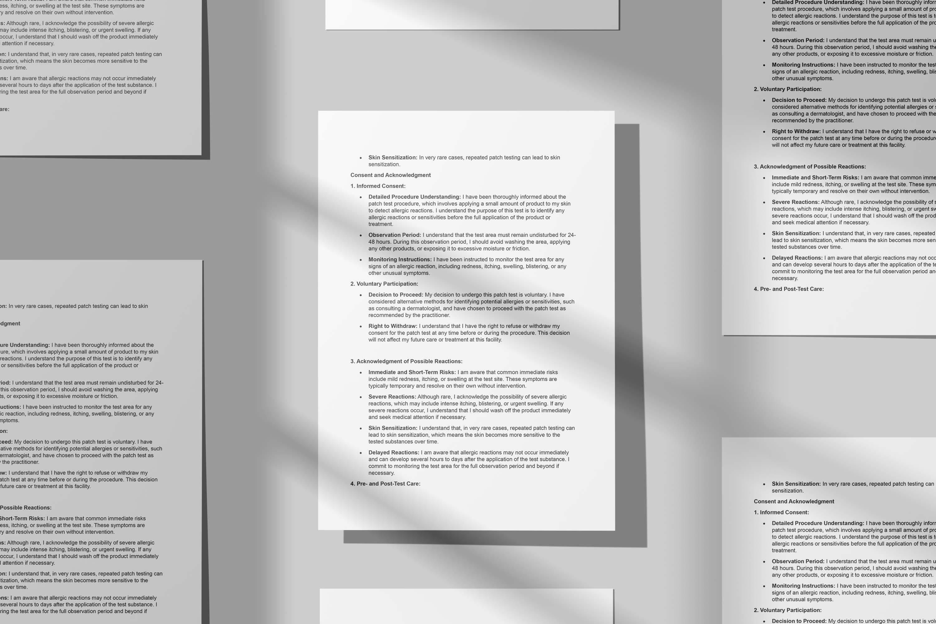 Patch Test Consent Form,patch Test Consent Form Template,patch Test ...