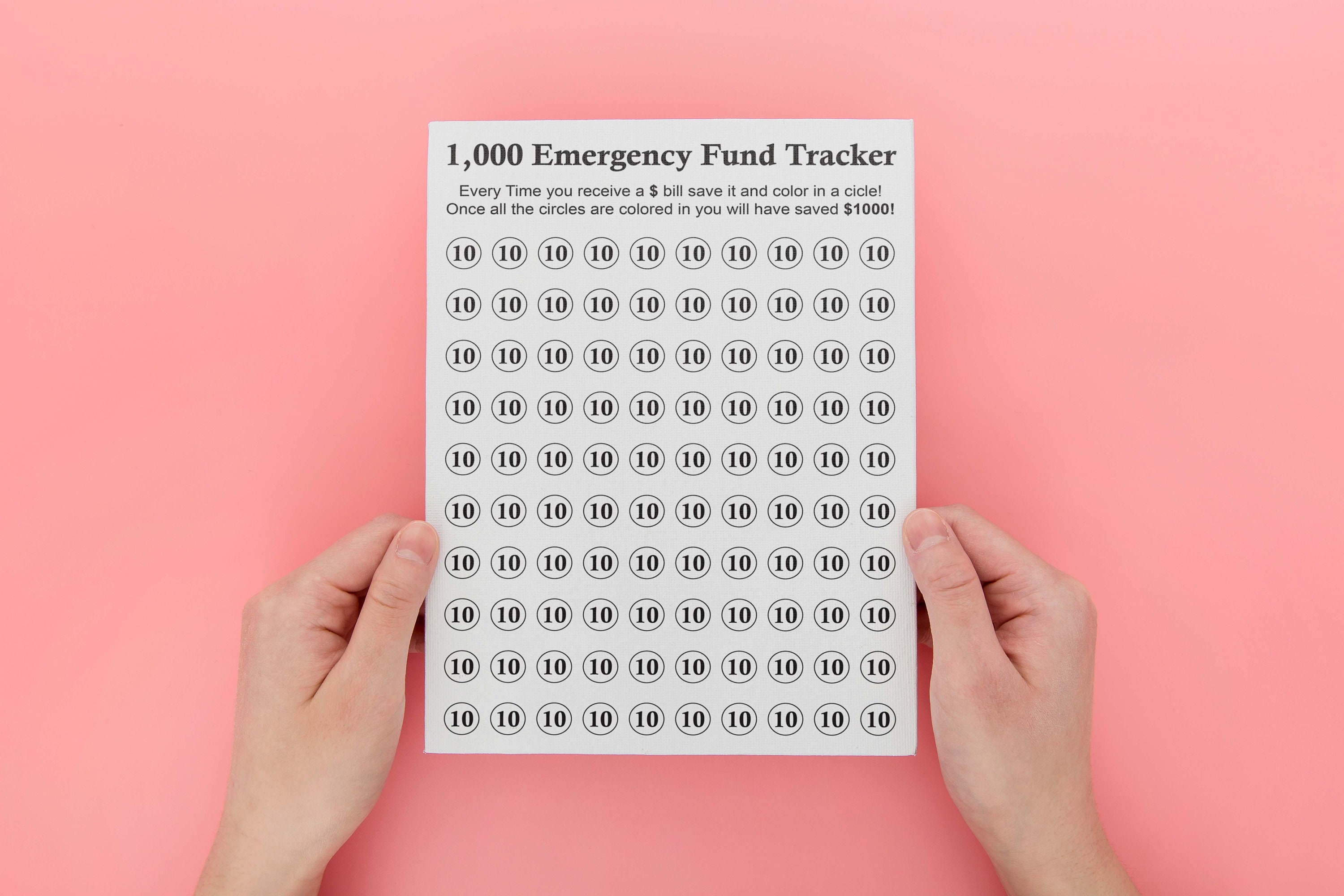 1000 Emergency Fund Tracker,money Saving Planner,saving Cash Tracker ... 1000 Emergency Fund Tracker,money Saving Planner,saving Cash Tracker ...