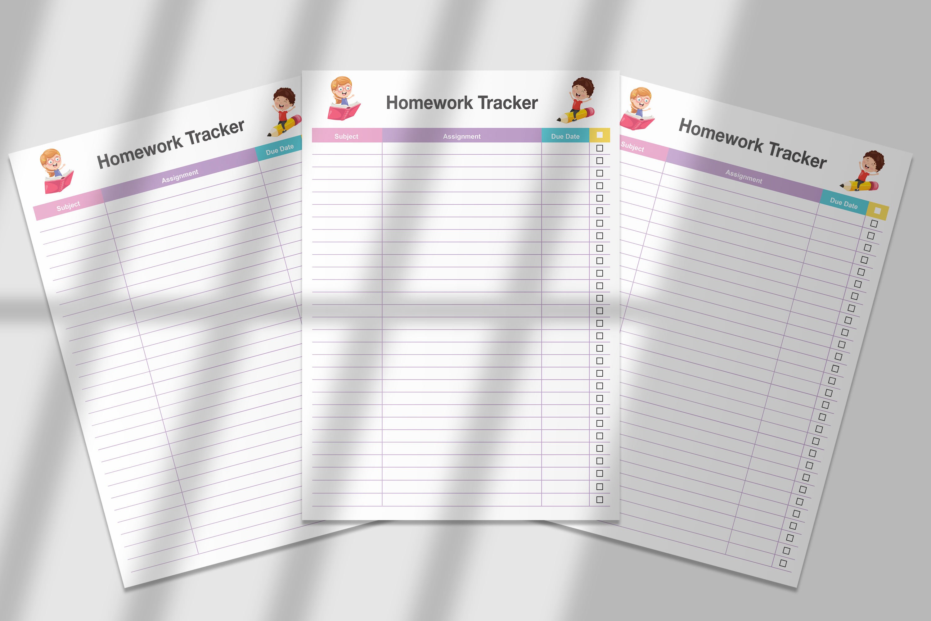 Homework Chart,homework Log,homework Organizer,daily Homework Chart ...