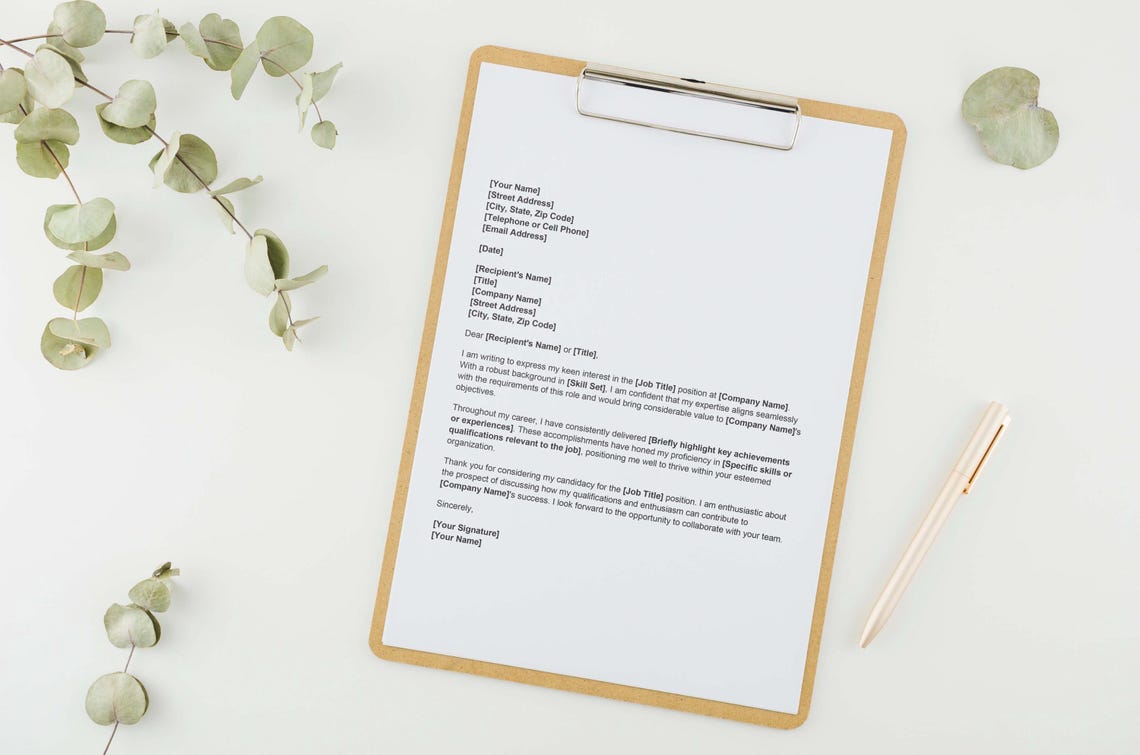 Basic Cover Letter,cover Letter Template,simple Cover Letter,cover ...