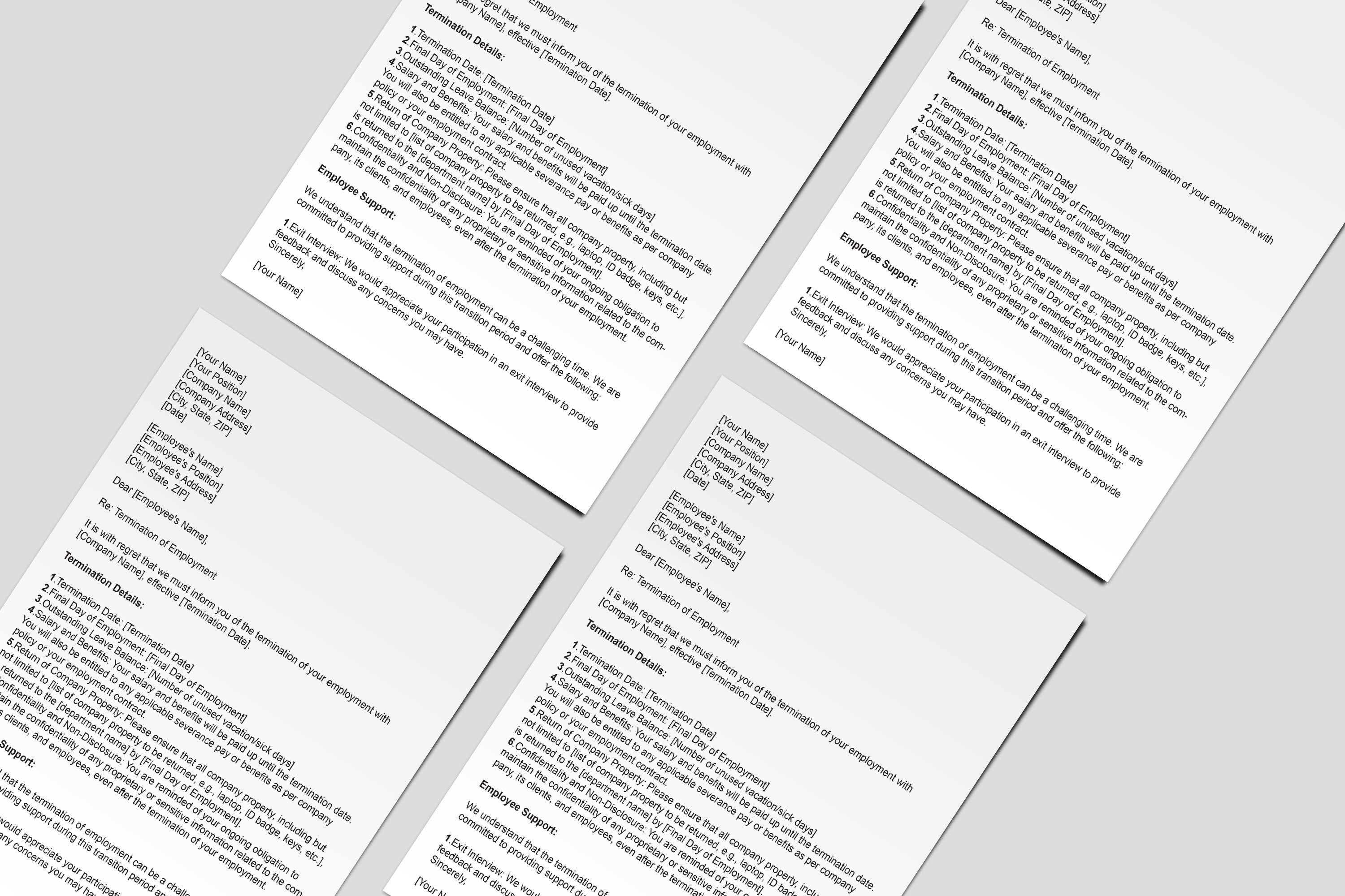 Termination Letter,termination Letter Template,employee Termination ...