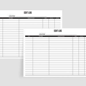 Editable Log Book - Etsy