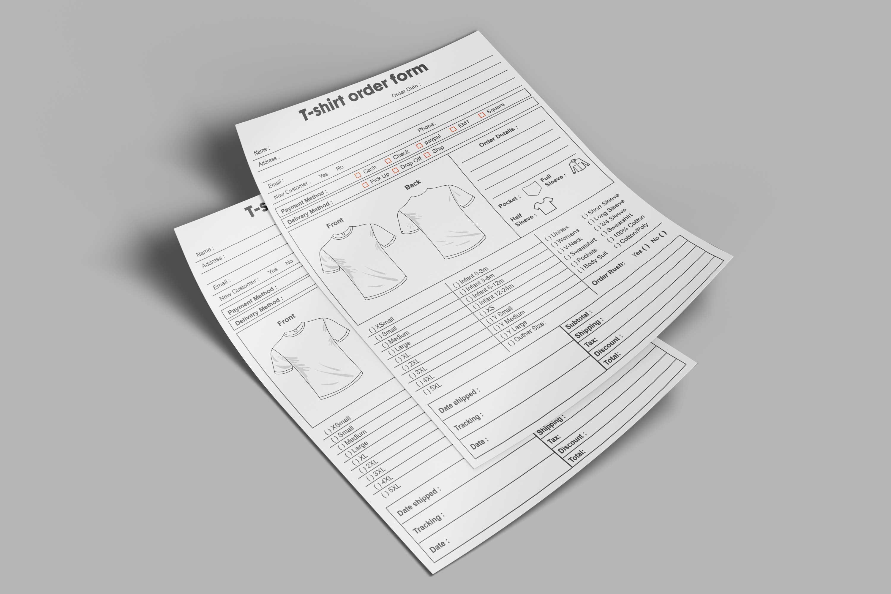 T Shirt Order Form Tshirt Order Form Template T Shirt Form Tshirt Order