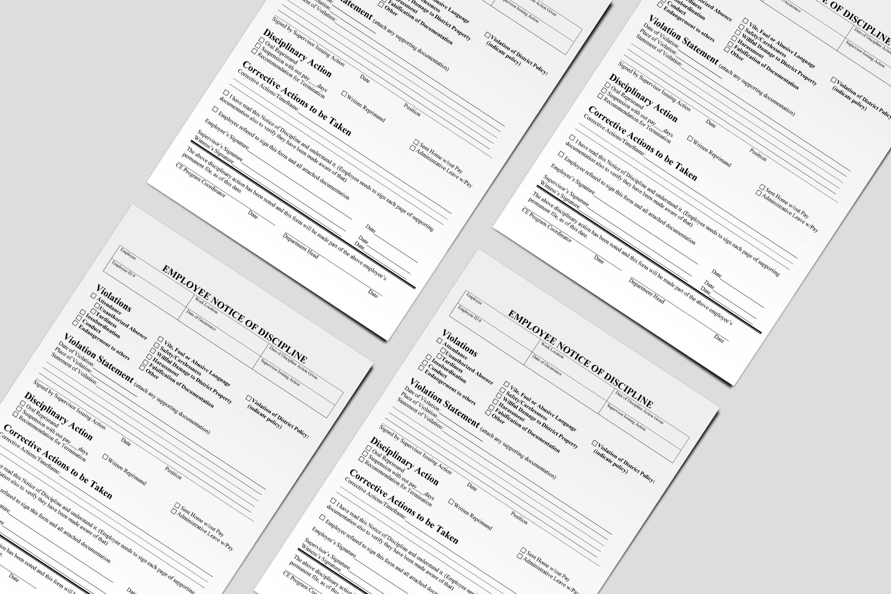 Employee Write up Template,employee Write up Form,employee Write up ...