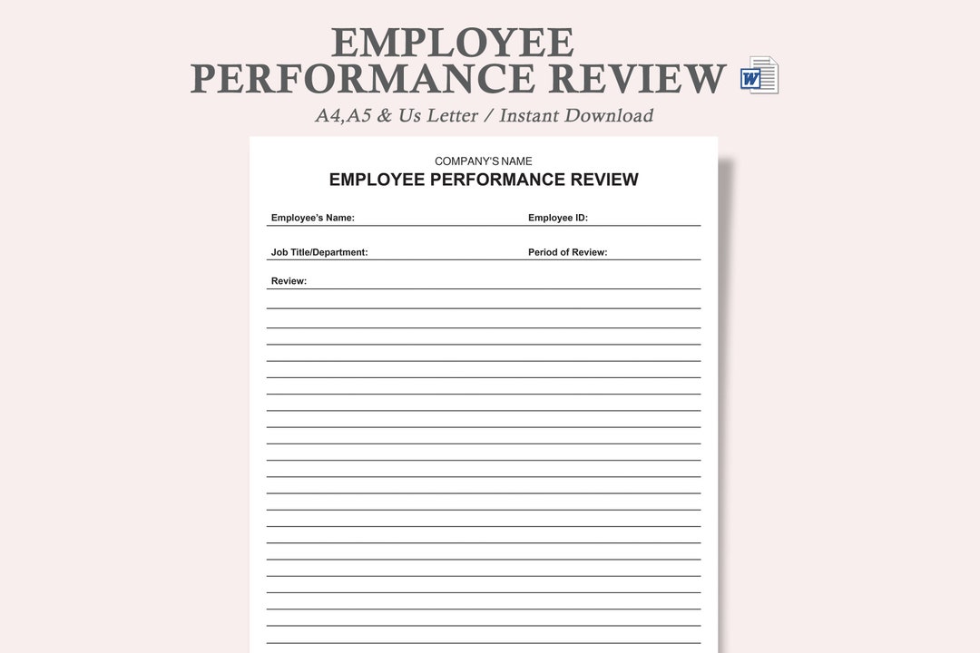 Employee Performance Review,employee Review,employee Evaluation ...
