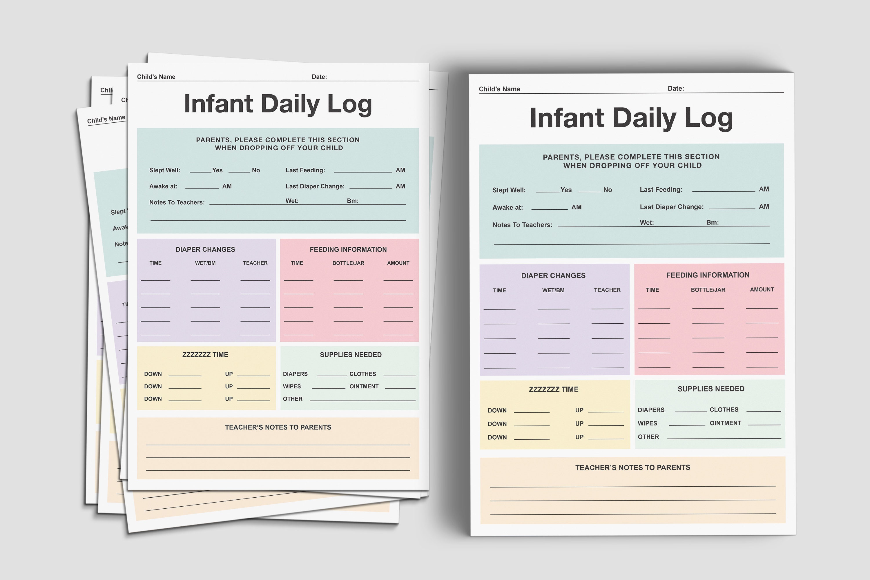 Infant Daily Log,baby Daily Log Book,infant Daily Tracker,daily Infant ...