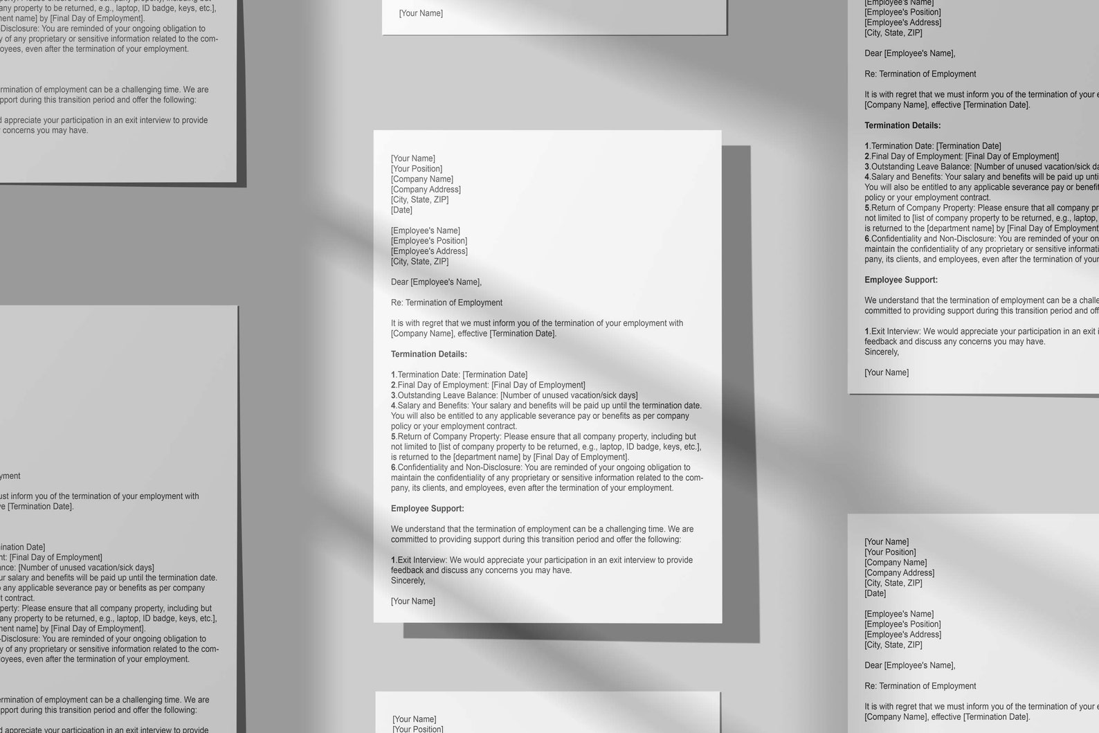 Termination Letter,termination Letter Template,employee Termination ...