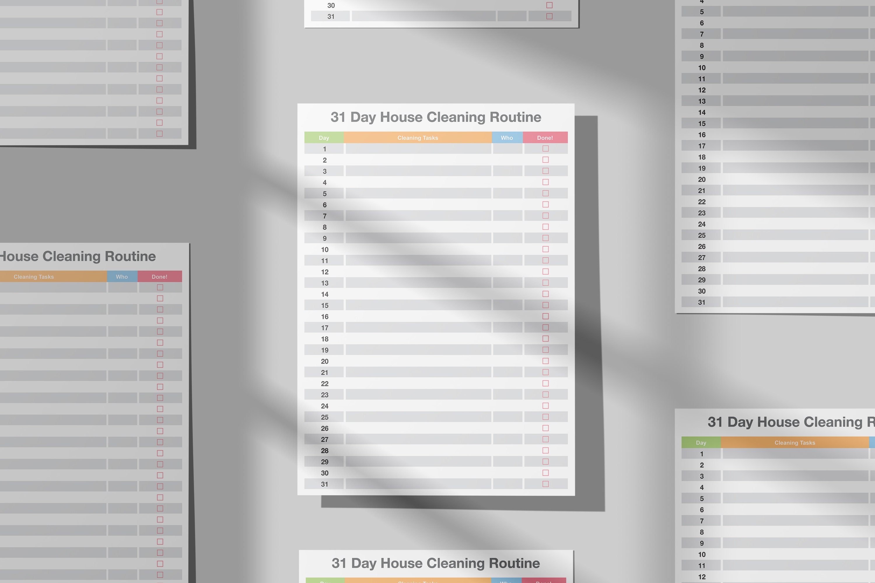31 Day House Cleaning Routinehouse Cleaning Schedulecleaning - Etsy