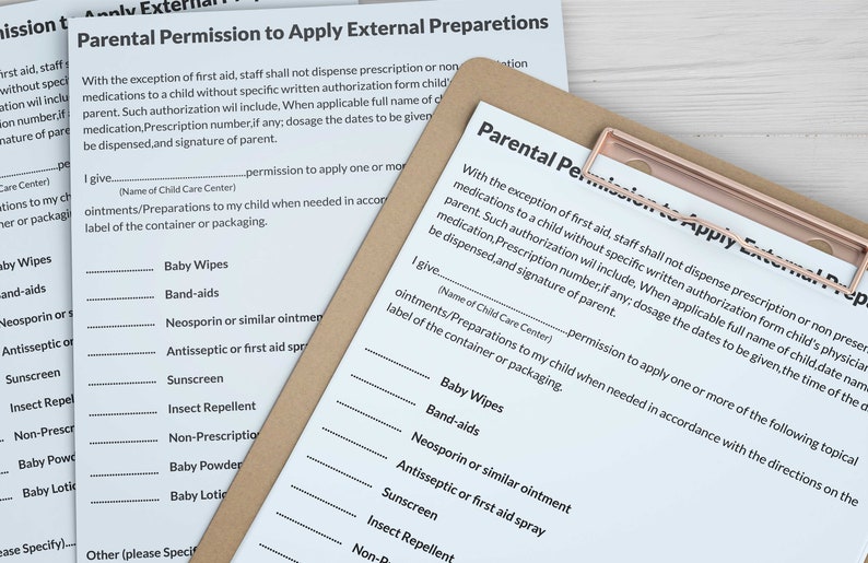 Parental Consent Form,parental Consent Letter,passport Parental Consent ...