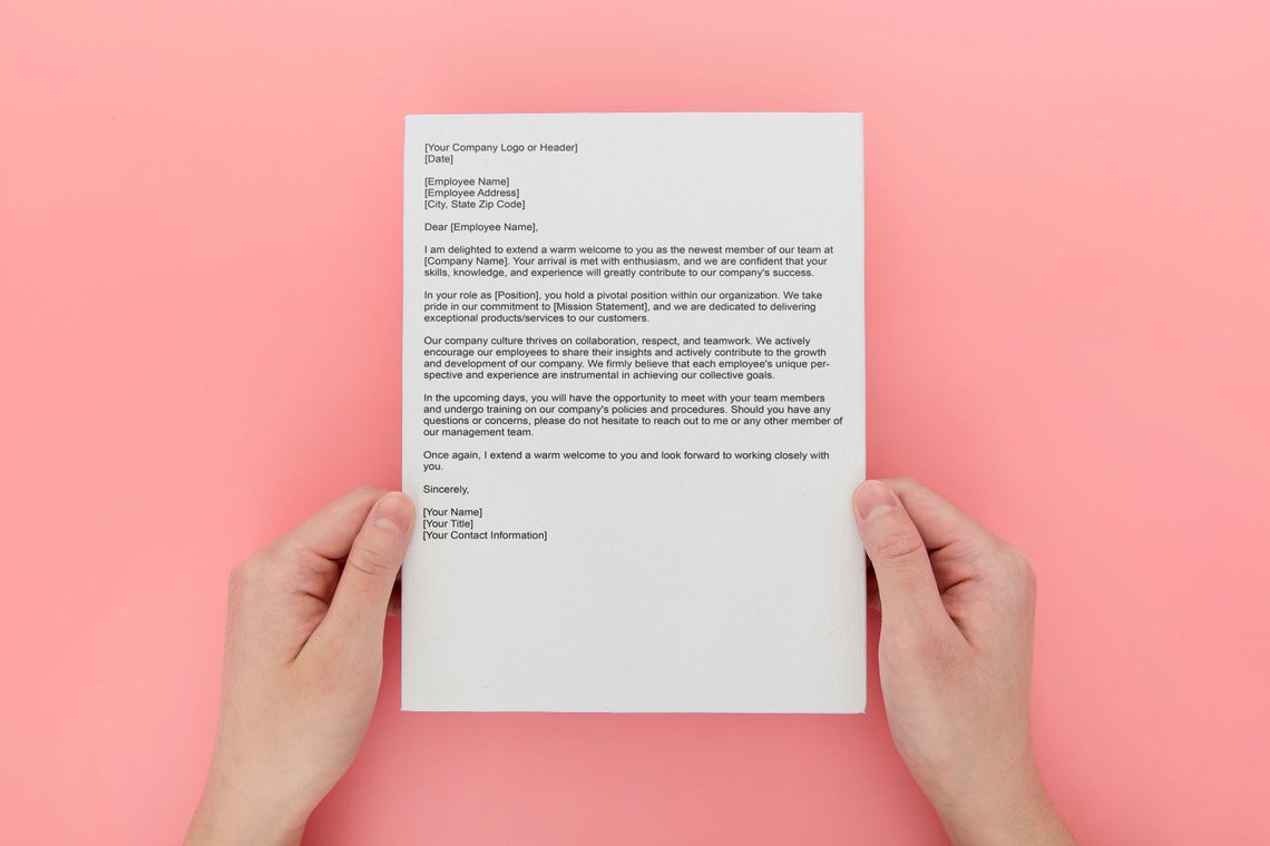 Welcome Letter to New Employee,welcome Letter Template,employee Welcome ...