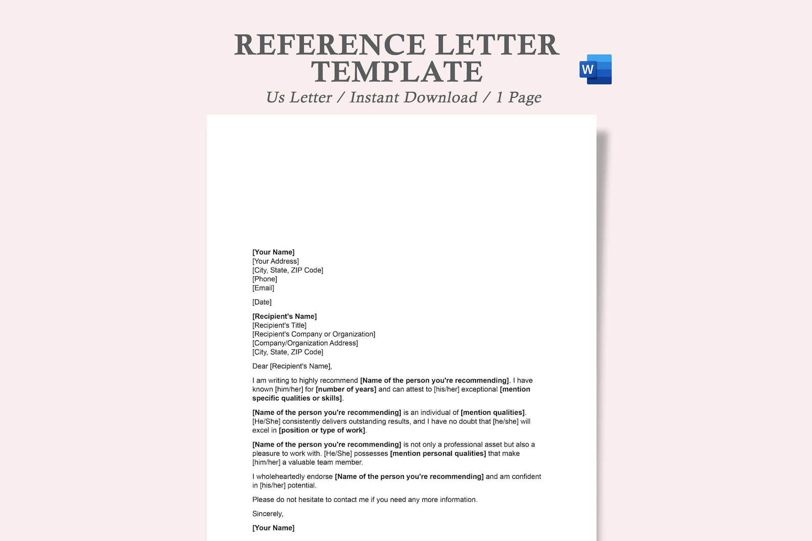 Character Reference Letter,character Reference Letter Template ...