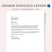 Church Donation Request Letter,church Donation Letter,sample Church ...