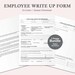 Employee Write up Template,employee Write up Form,employee Write up ...