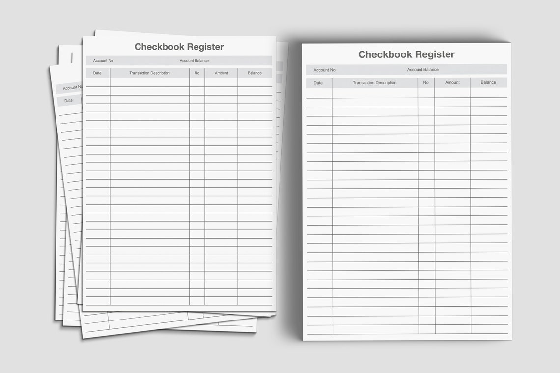 Checkbook Register,checkbook Tracker, Financial Planner, Financial ...