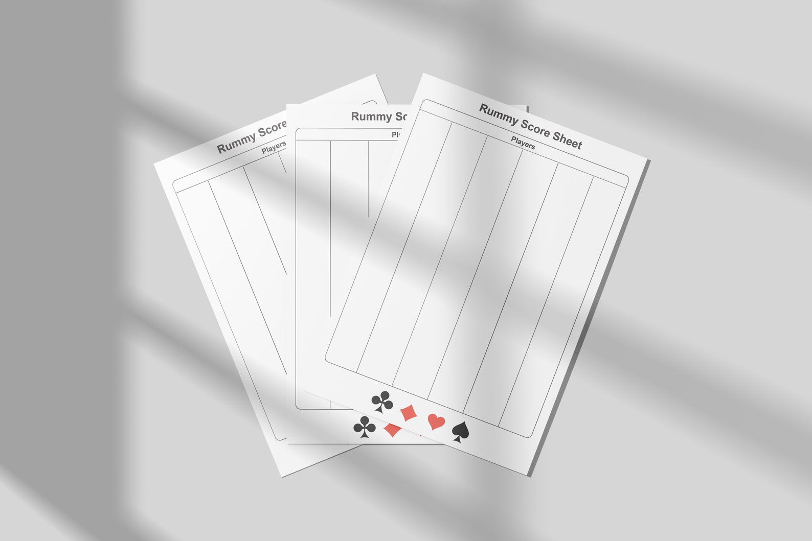 Rummy Score Sheet,game Score Card,gin Rummy,rummy Log,gaming Tracker ...