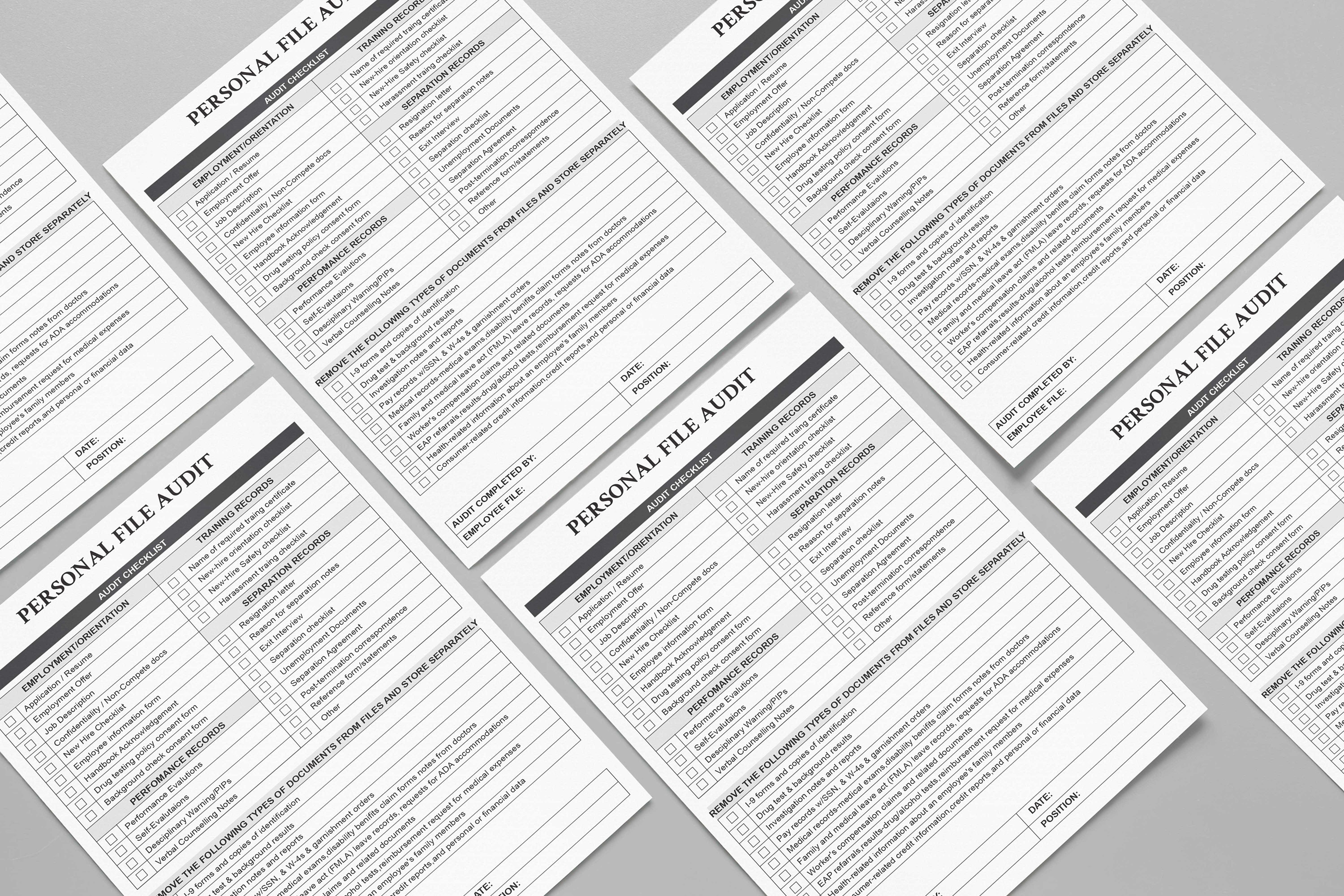 Hr Audit Checklist,hr Employee File Audit Checklist,human Resources ...