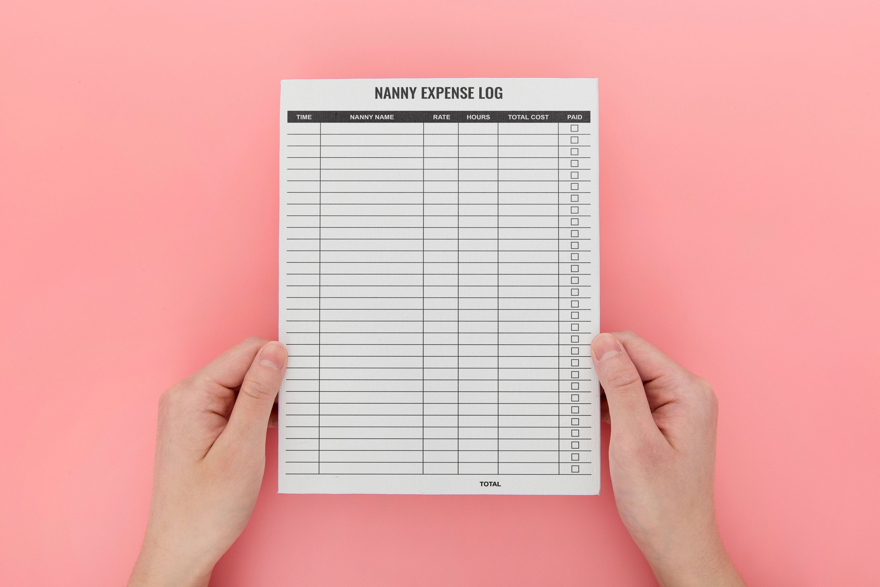 Nanny Onkosten Logboek Nanny Onkosten Tracker Babysitter - Etsy Nederland