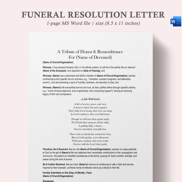 Funeral Resolutions for Black Churches - Etsy