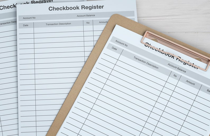 Checkbook Registercheckbook Tracker Financial Planner - Etsy