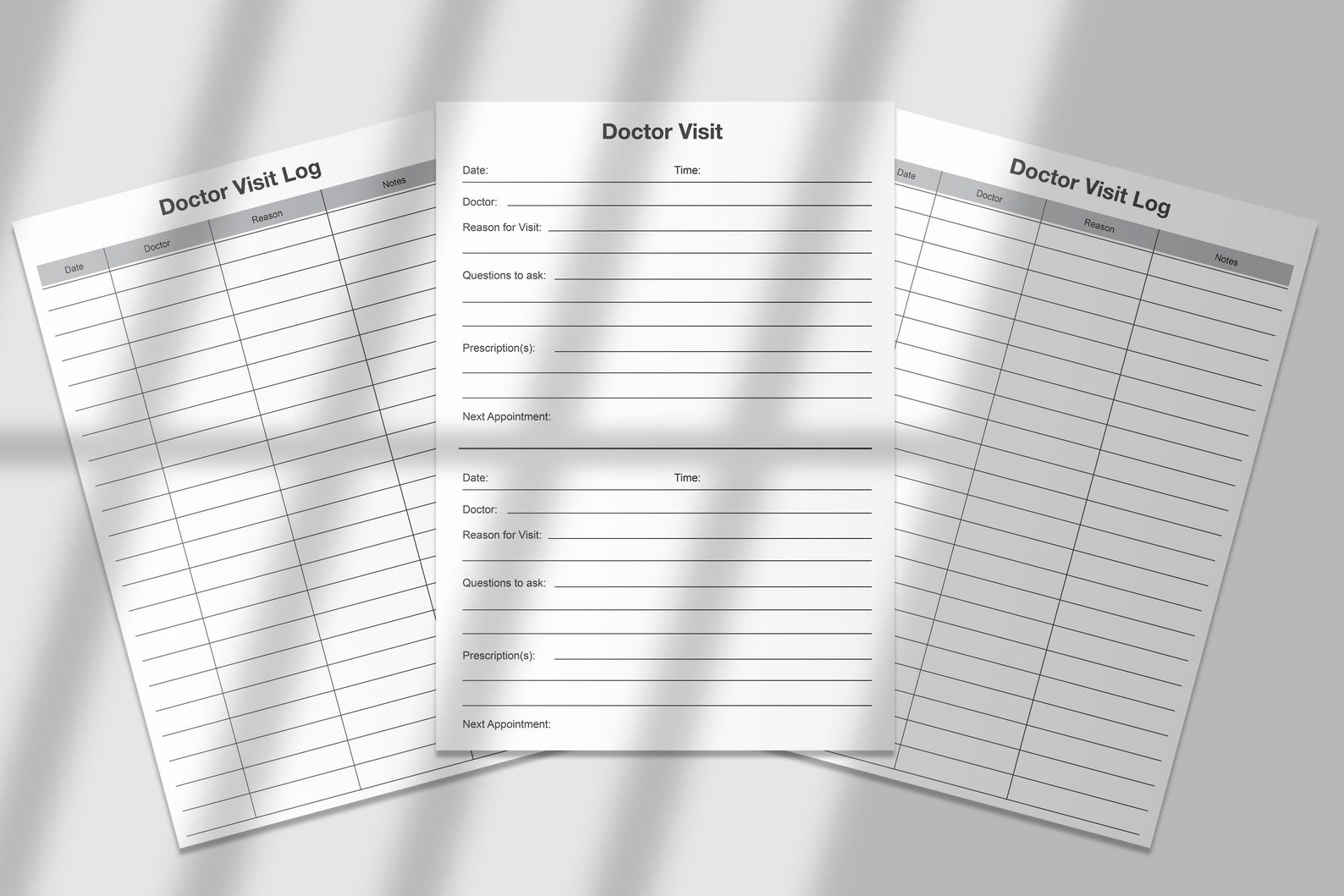 Doctor Visit Log,doctor Tracker,doctor Planner,doctor Appointment ...