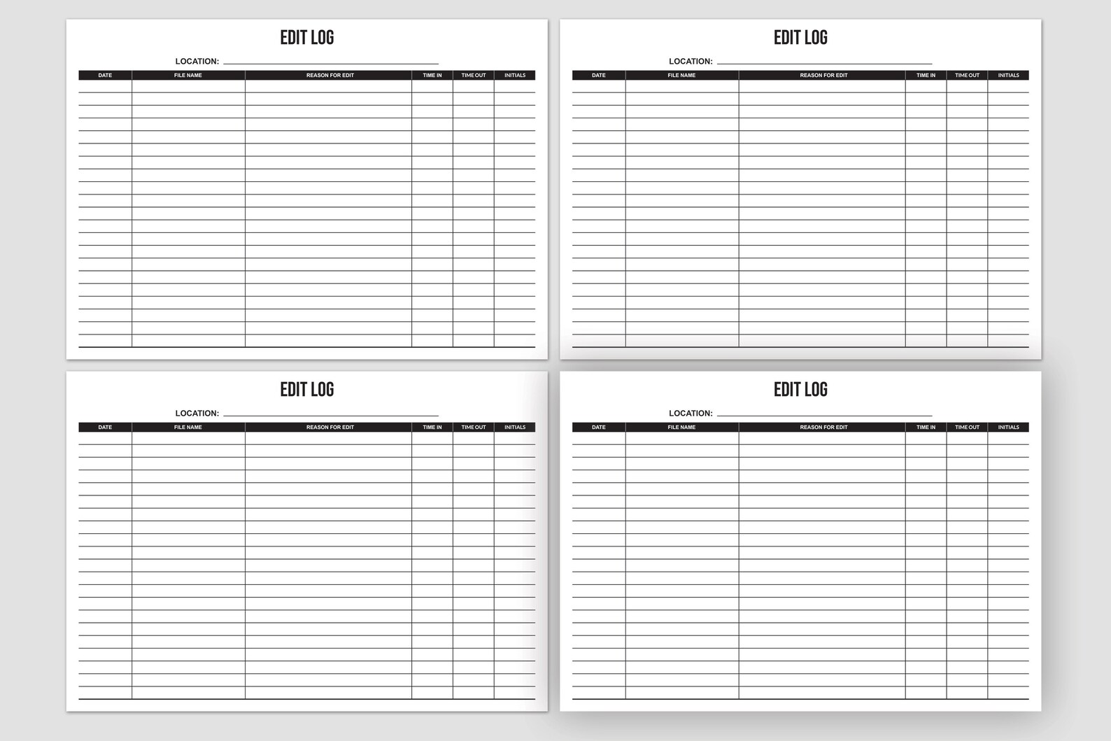 Editable Log Book - Etsy