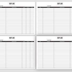 Editable Log Book - Etsy