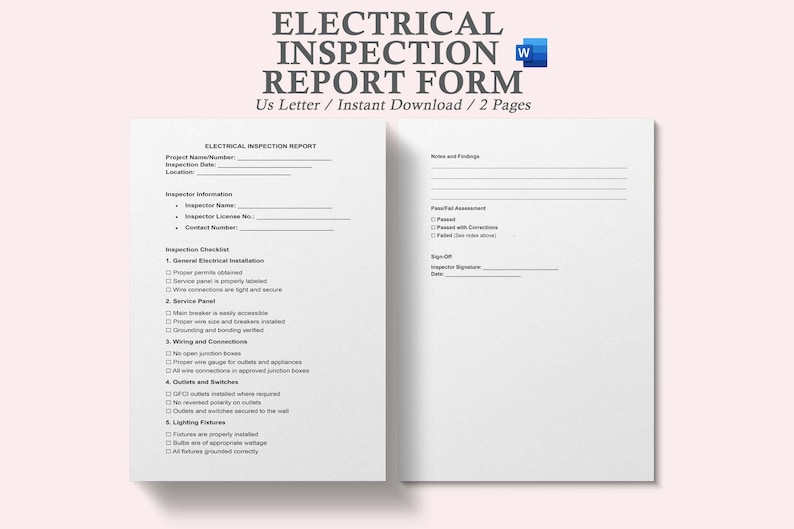 Electrical Inspection Report,electrical Inspection Condition Report ...
