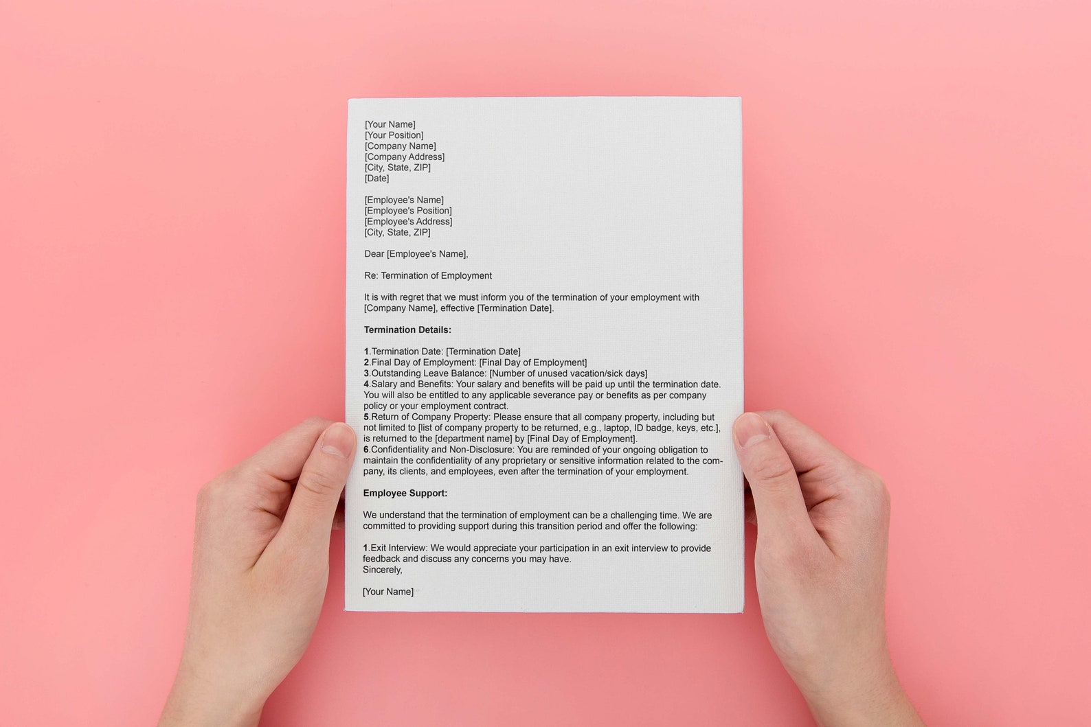 Termination Letter,termination Letter Template,employee Termination ...