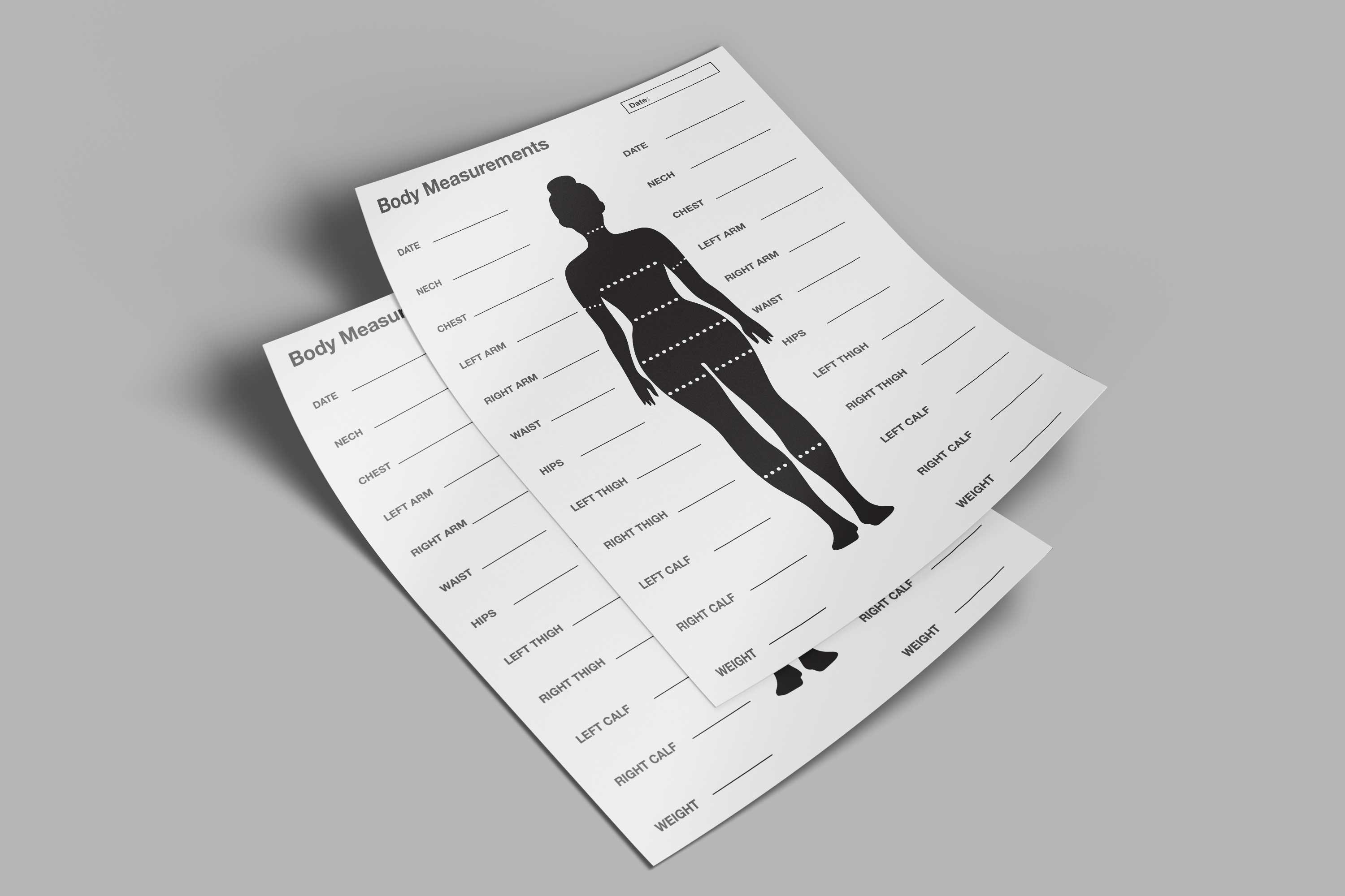 Body Measurement Chart,body Measurement Tracker,body Measurement ...