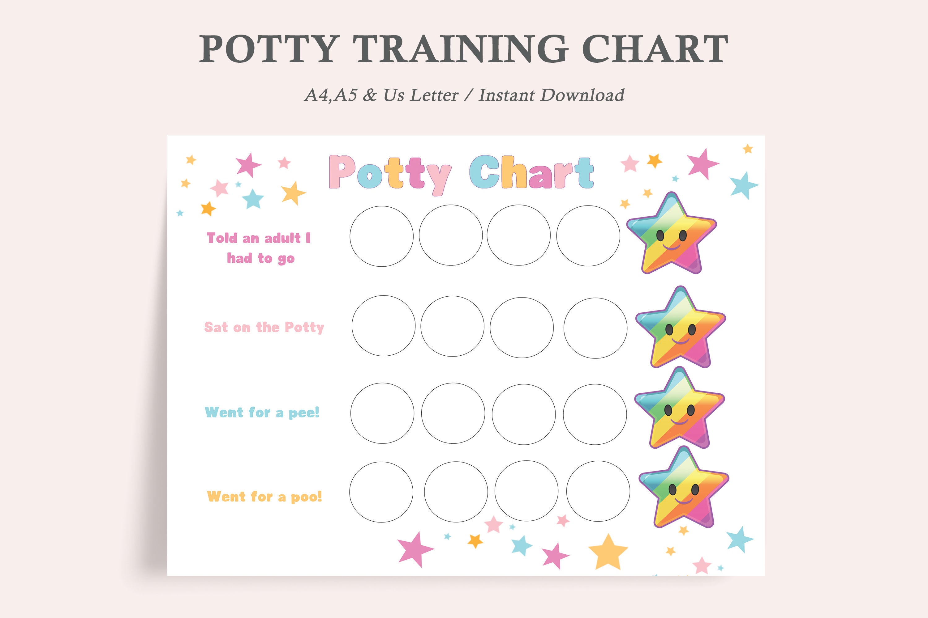 Potty Training Chartpotty Training Resourcespotty Chart - Etsy