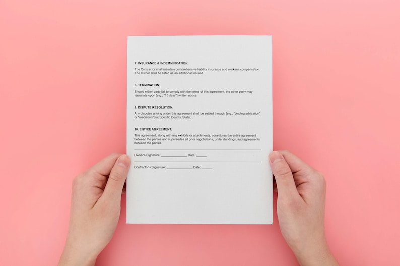 Residential Construction Contract Template,residential Construction ...