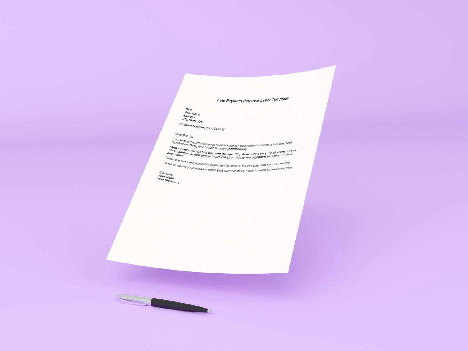 Late Payment Removal Letter Template,late Payment Letter Template,late ...