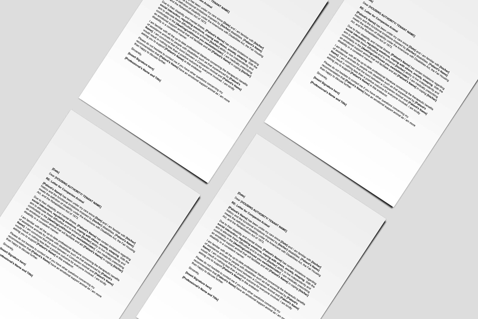 Emotional Support Animal Letter,esa Letter,esa Letter Template,esa ...