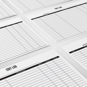 Editable Log Book - Etsy