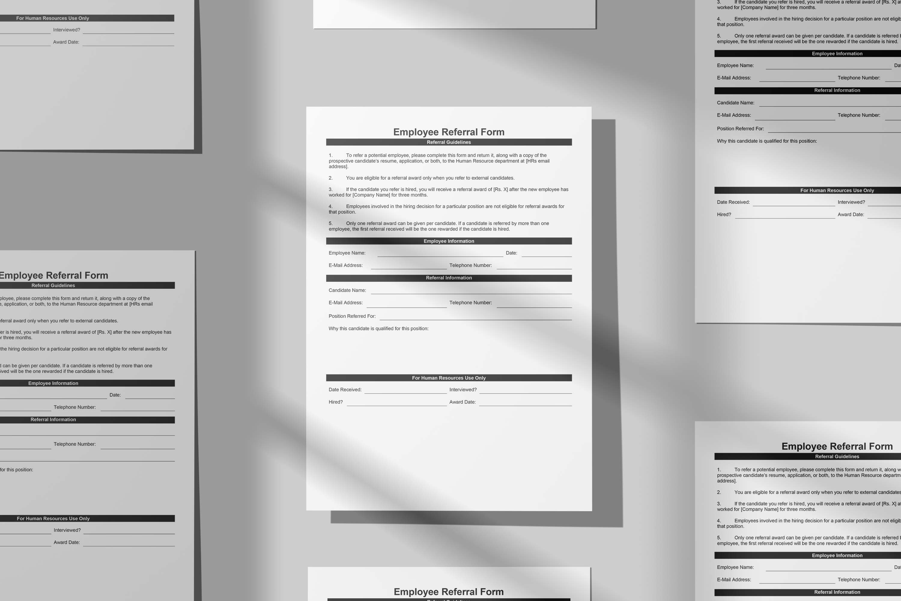 Employee Referral Form,employee Referral Program Form,employee Referral ...