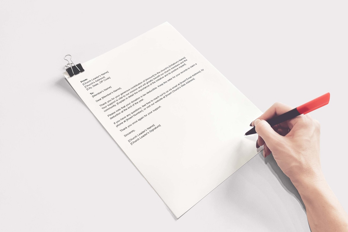 Church Donation Request Letter,church Donation Letter,sample Church ...