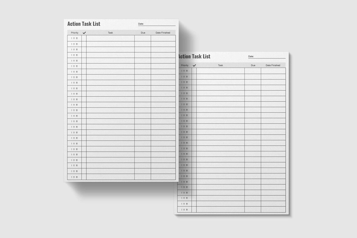 Action Task List,task List,task Tracker,daily Task List,task to Do List ...