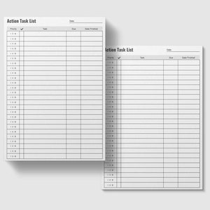 Action Task List,task List,task Tracker,daily Task List,task to Do List,to Do Task List,work ...