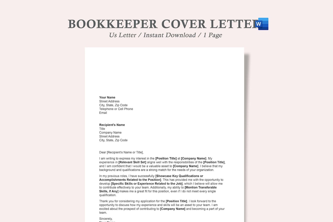 Bookkeeper Cover Letter,bookkeeper Cover Letter Sample,cover Letter for ...