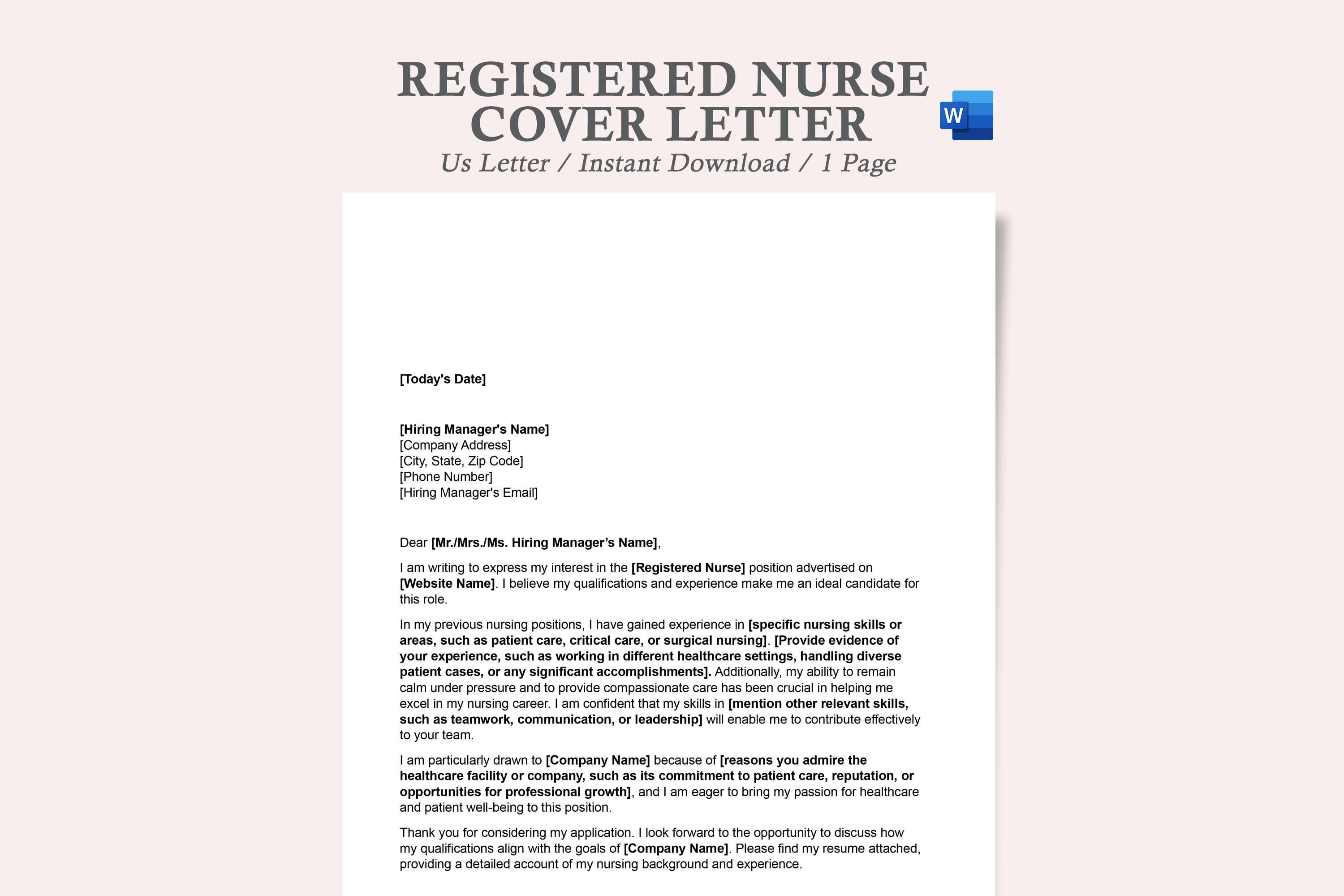 Nurse Cover Letter,nursing Cover Letter,cover Letter for Nursing ...