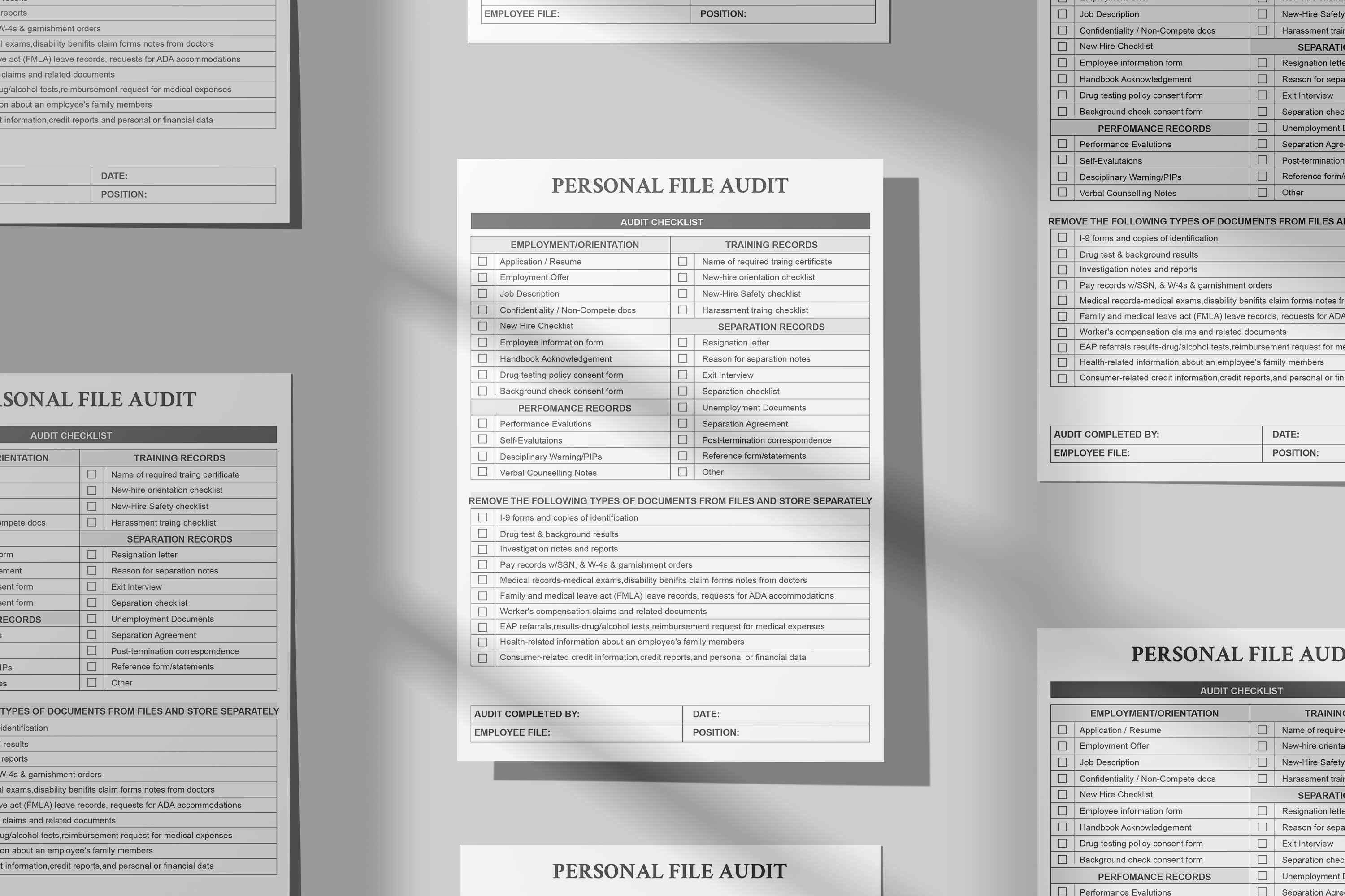 Hr Audit Checklist,hr Employee File Audit Checklist,human Resources ...