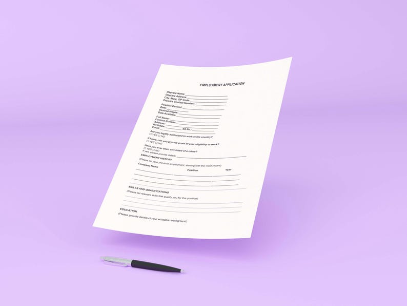 Employment Application Template,application for Employment,employment ...