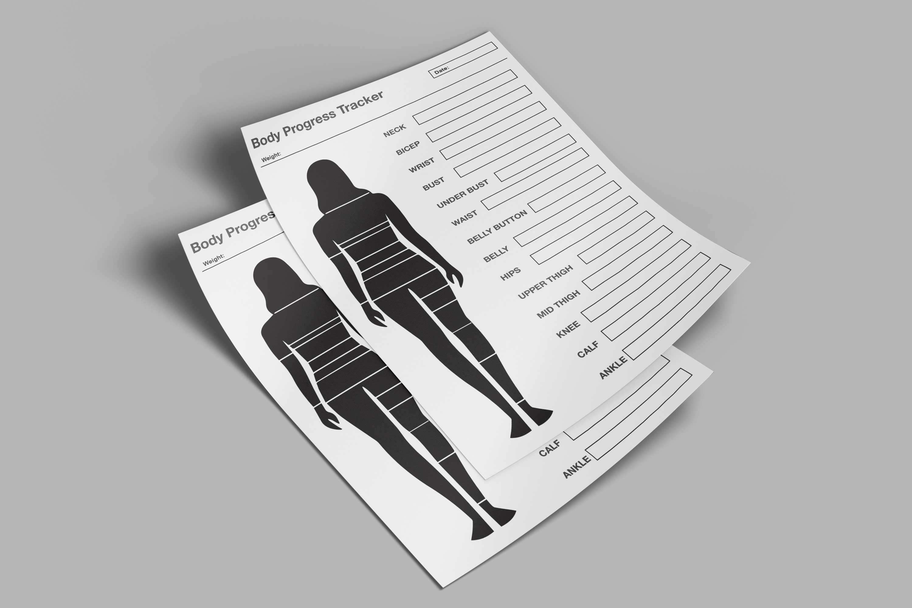 Body Measurement Chart,body Measurement Tracker,body Measurement ...