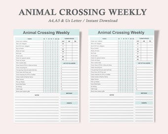 Acnh Weekly Tasks - Etsy