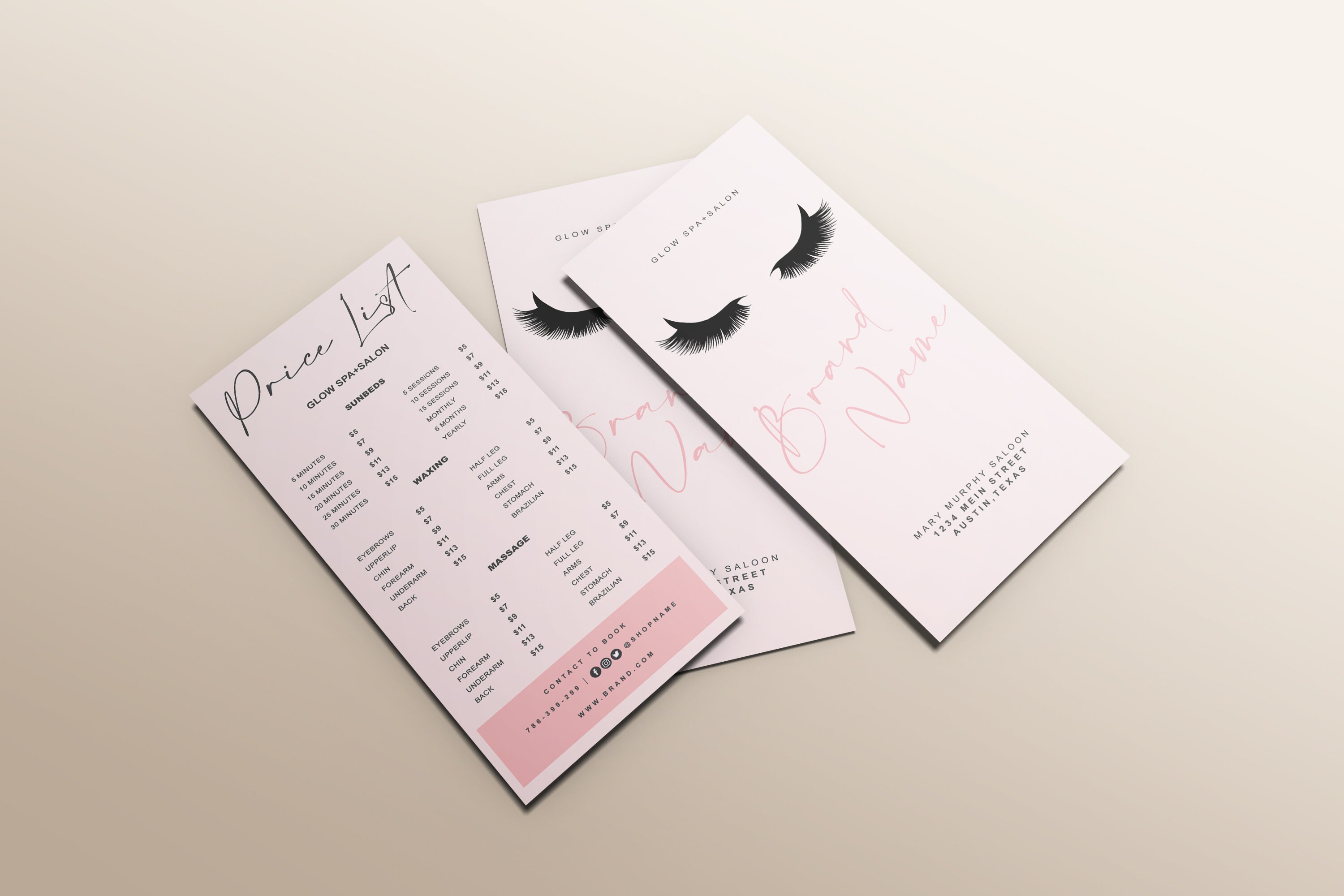 Editbale Lash Menuprintable Price Listlash Menulash - Etsy