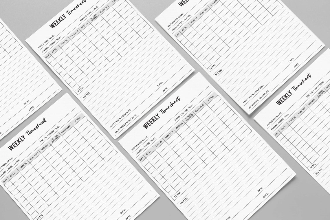 Weekly Timesheet,employee Timesheet,daily Timesheet Template,timesheet ...