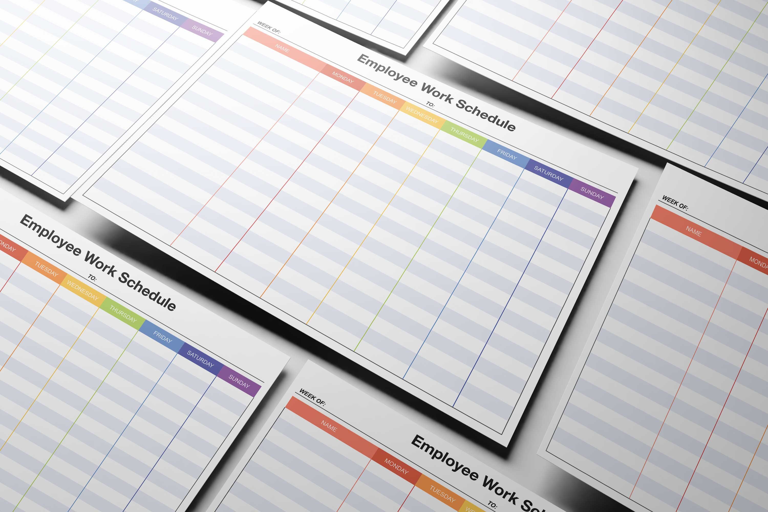 Employee Work Schedule,weekly Work Schedule Template,work Planner ...